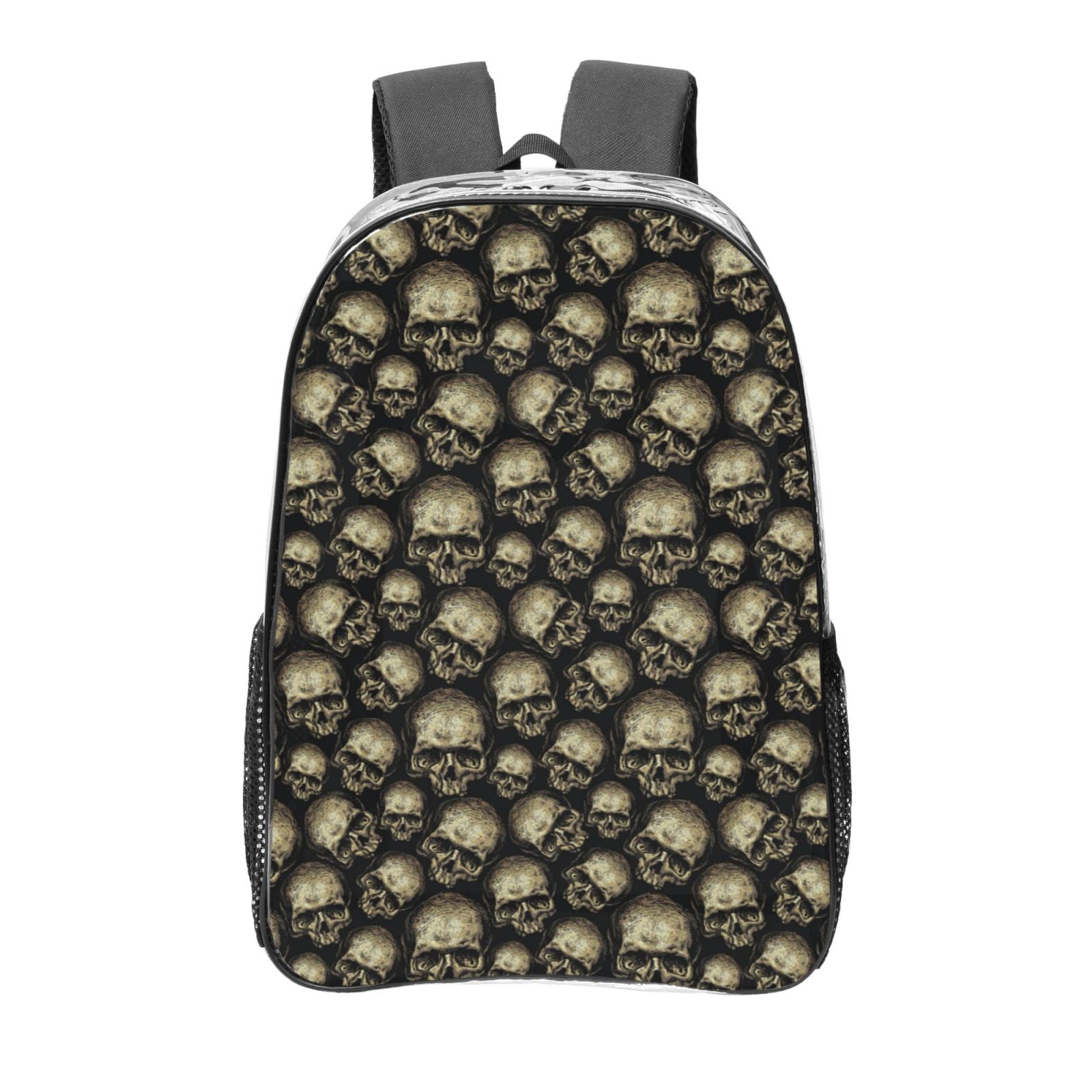 Susaid funny Retro Skull Print Clear Backpack See Through Transparent ...