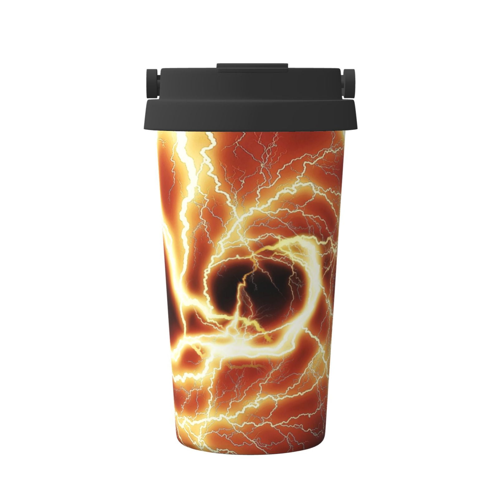 Susaid orange lightning Print Coffee Travel Mug, Insulated Coffee Mug ...