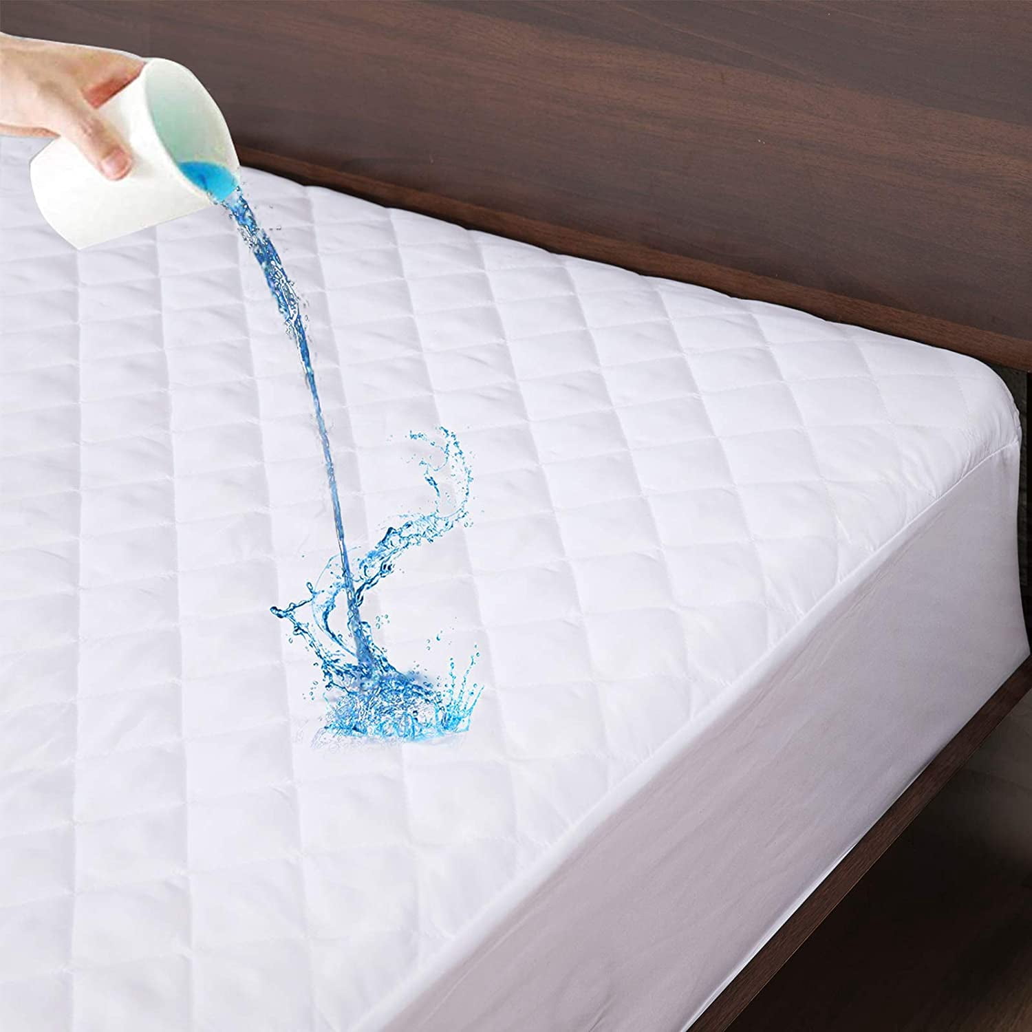 Susalt Mattress Protector King Size, Waterproof Mattress Pad Cover ...