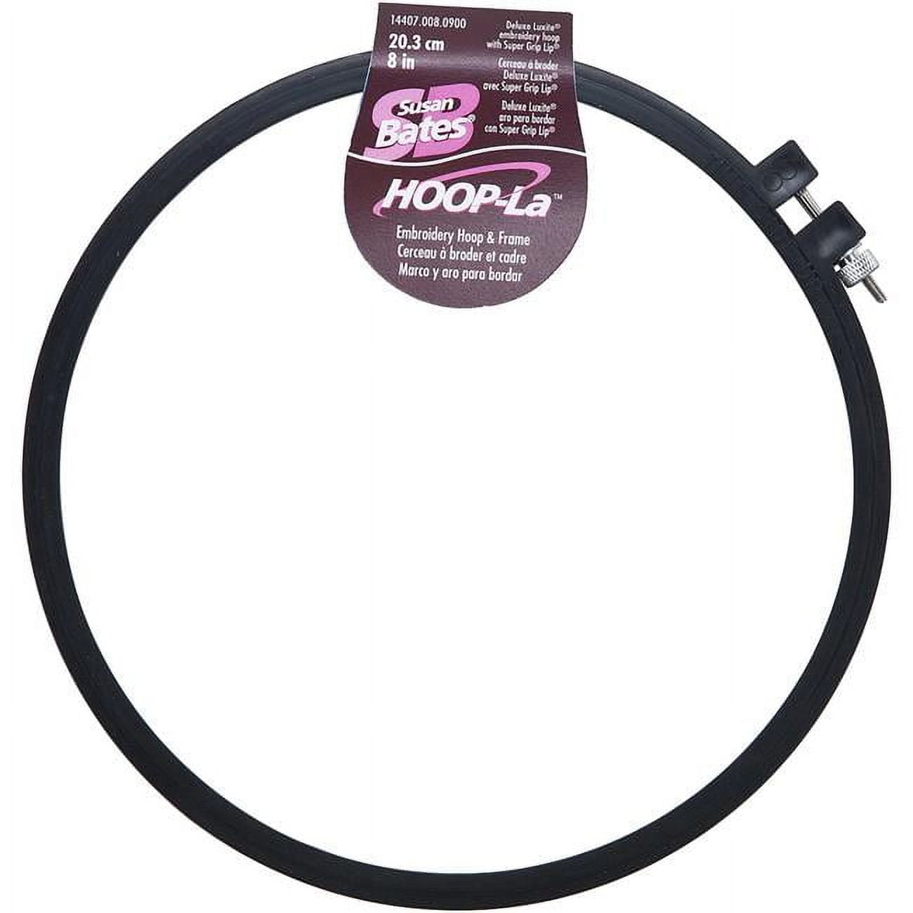 Susan Bates 14407B-8 8 in. Bates Hoop-La Plastic Embroidery Hoop, Black ...