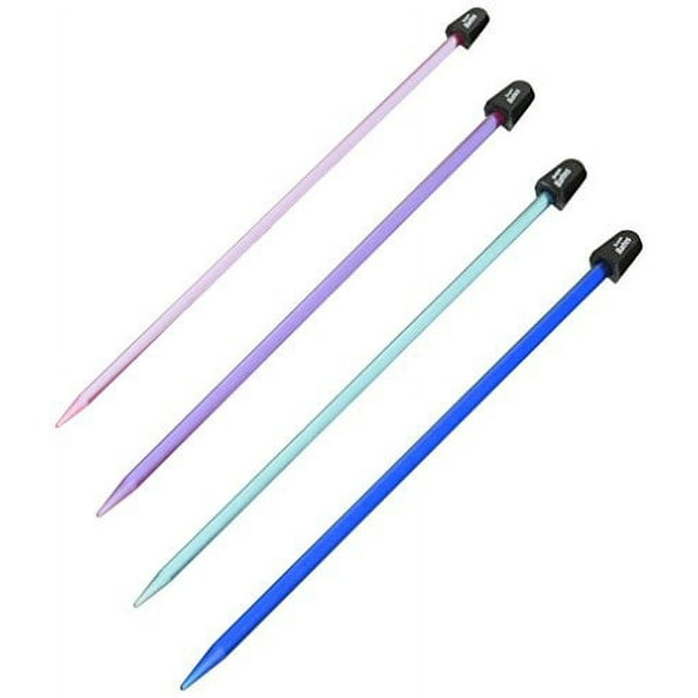 Susan Bates Crystalites Single Point Knitting Needle Set 10"-Sizes 8 To ...