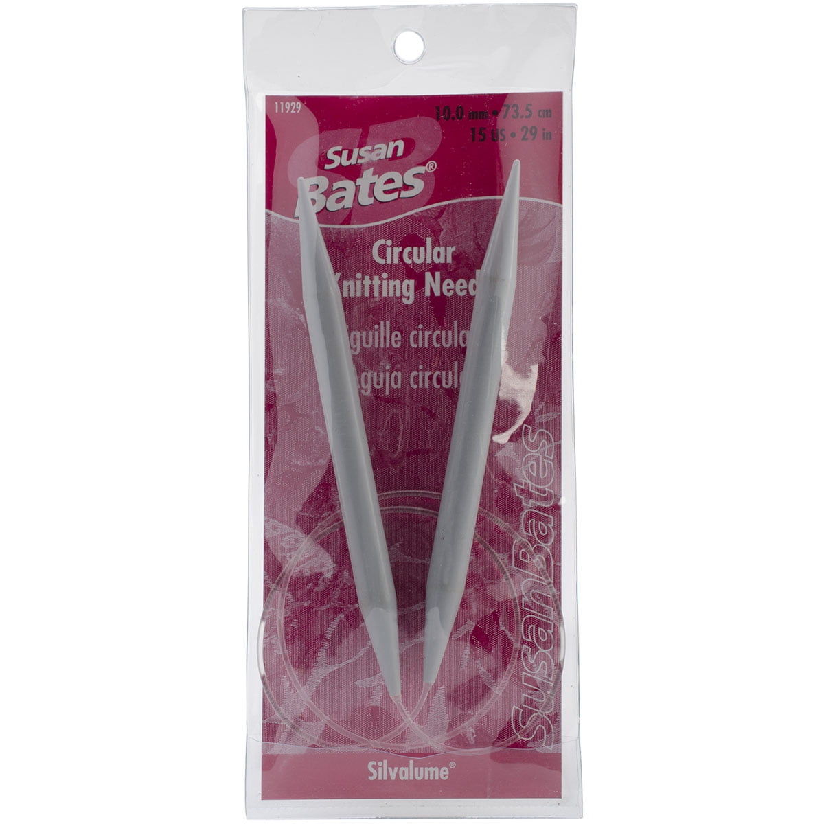 Susan Bates Silvalume Circular Knitting Needles 29"-Size 15/10mm ...