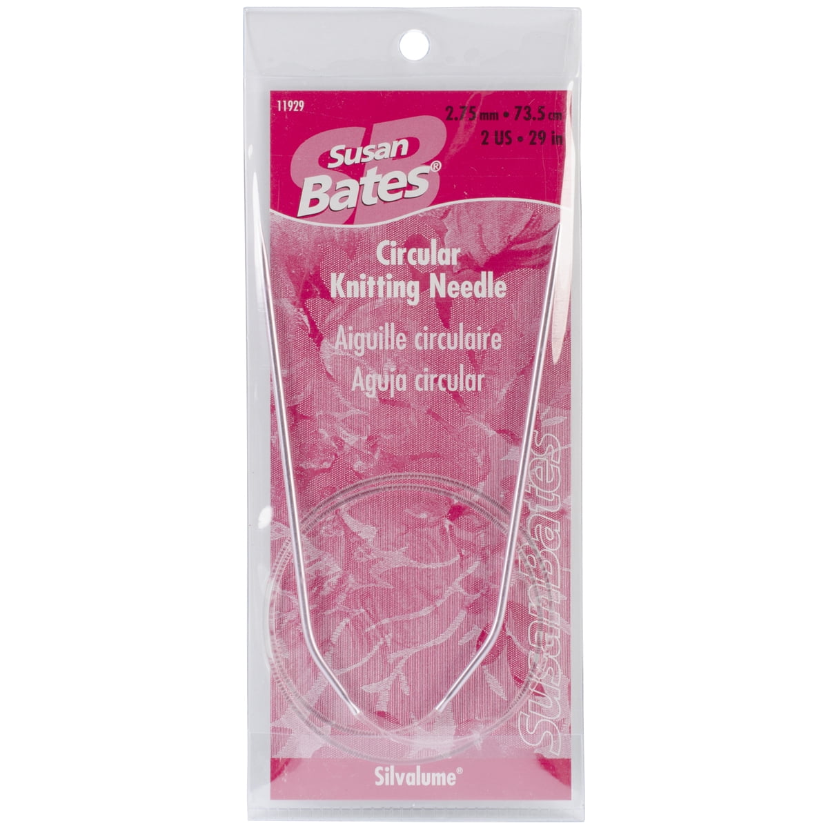 Susan Bates Silvalume Circular Knitting Needles 29"-Size 2/2.75mm ...
