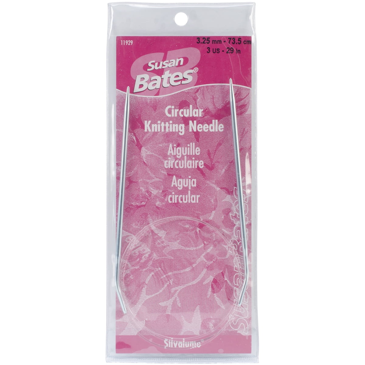 Susan Bates Silvalume Circular Knitting Needles 29"-Size 3/3.25mm ...