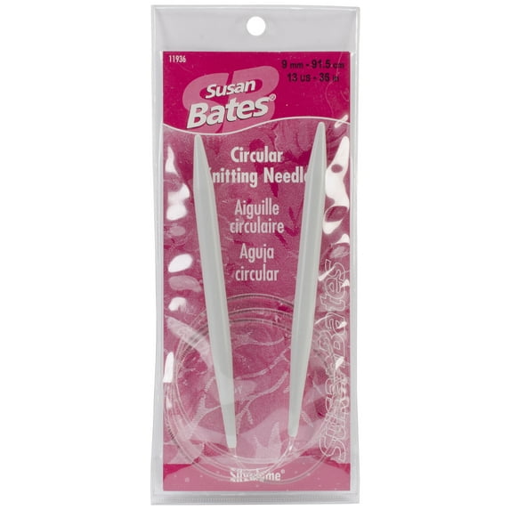 Susan Bates Silvalume Circular Knitting Needles, 36-Inch, Size 13/9mm ...