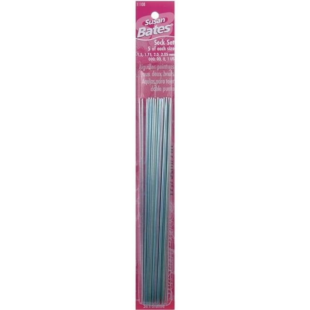 Susan Bates Silvalume 7" Double Point Knitting Needles, Pack of 20 ...