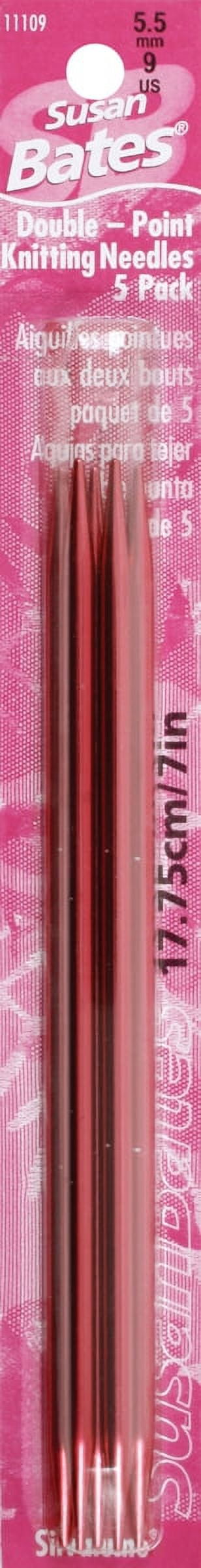 Susan Bates Silvalume Double Point Knitting Needles, 7in, Size 9, 5 ...