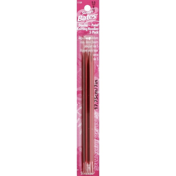 Susan Bates Silvalume Double Point Knitting Needles, 7in, Size 9, 5 ...