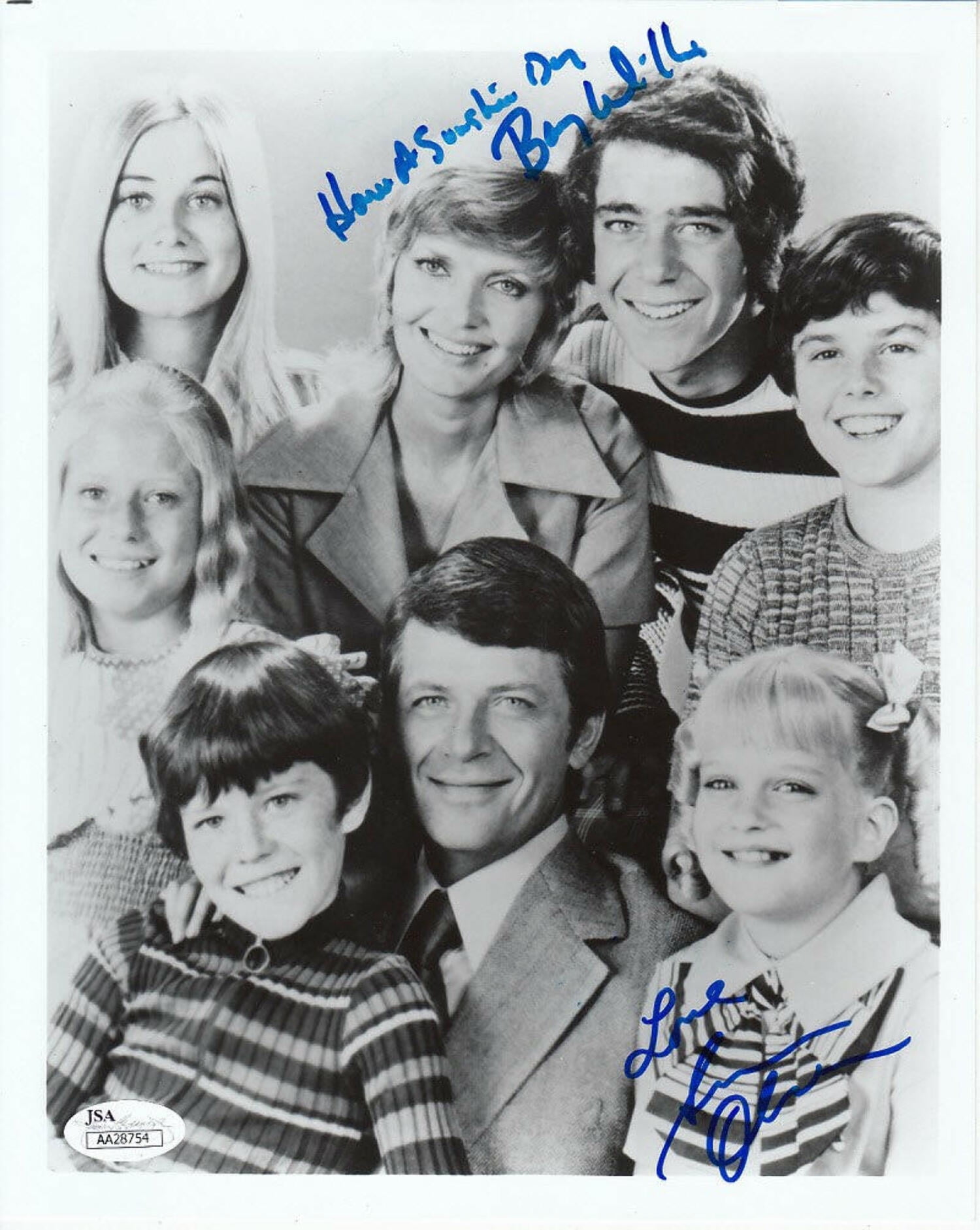 Susan Olsen and Barry Williams autographed Brady Bunch 8x10 cast photo ...