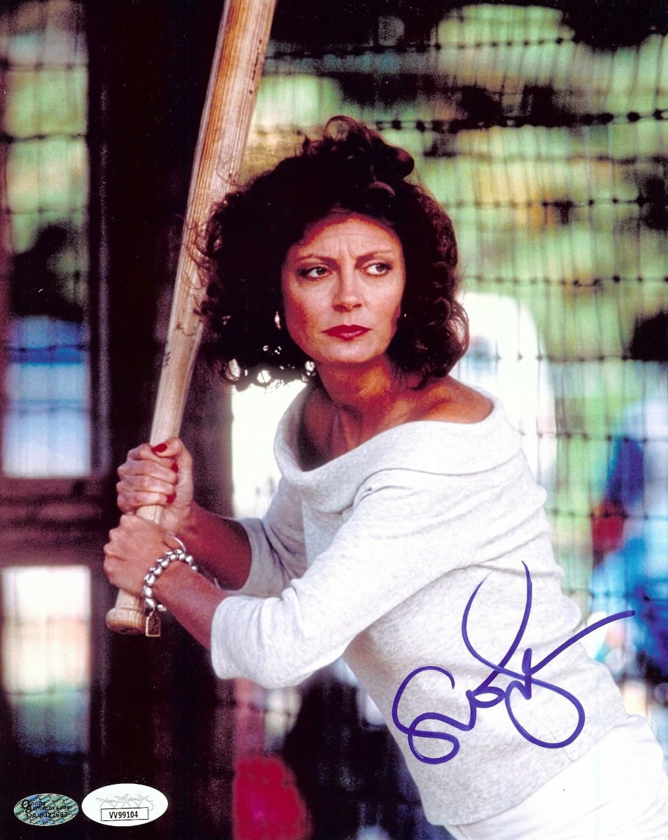 Susan Sarandon Signed Autographed 8X10 Photo Bull Durham Batting JSA ...