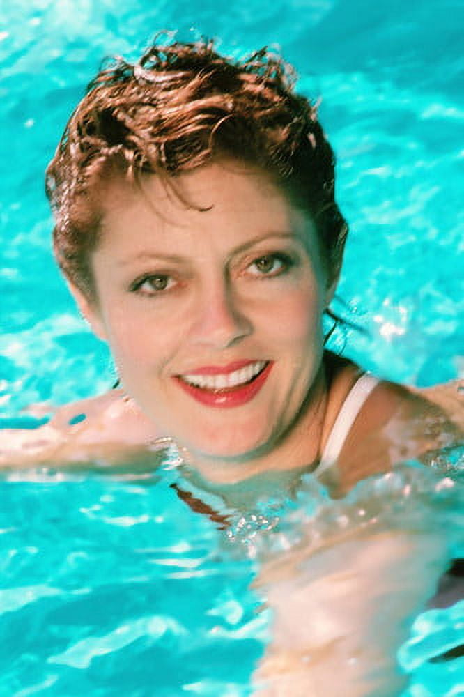 Susan Sarandon Striking colorful pin up wet hair swimming pool 24x36 ...