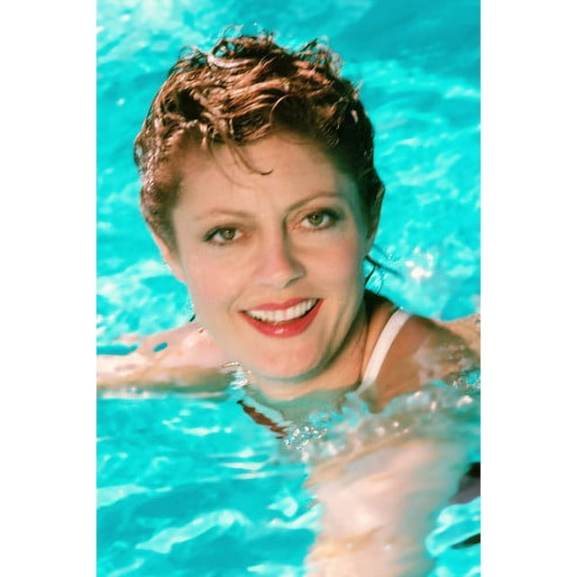 Susan Sarandon Striking colorful pin up wet hair swimming pool 24x36 ...