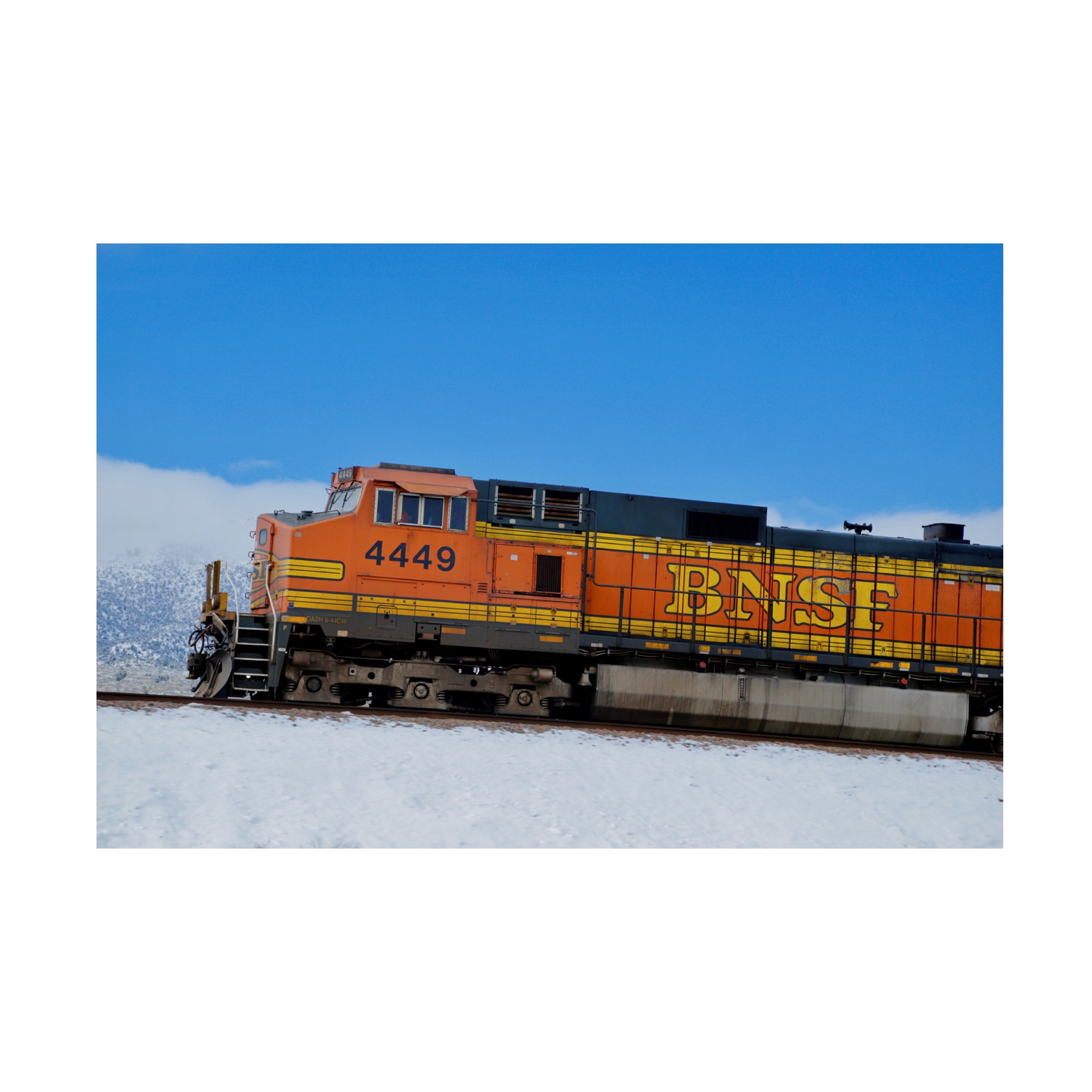 Susan Vizvary Photography 'Orange Train in Snow' Canvas Art - Walmart.com