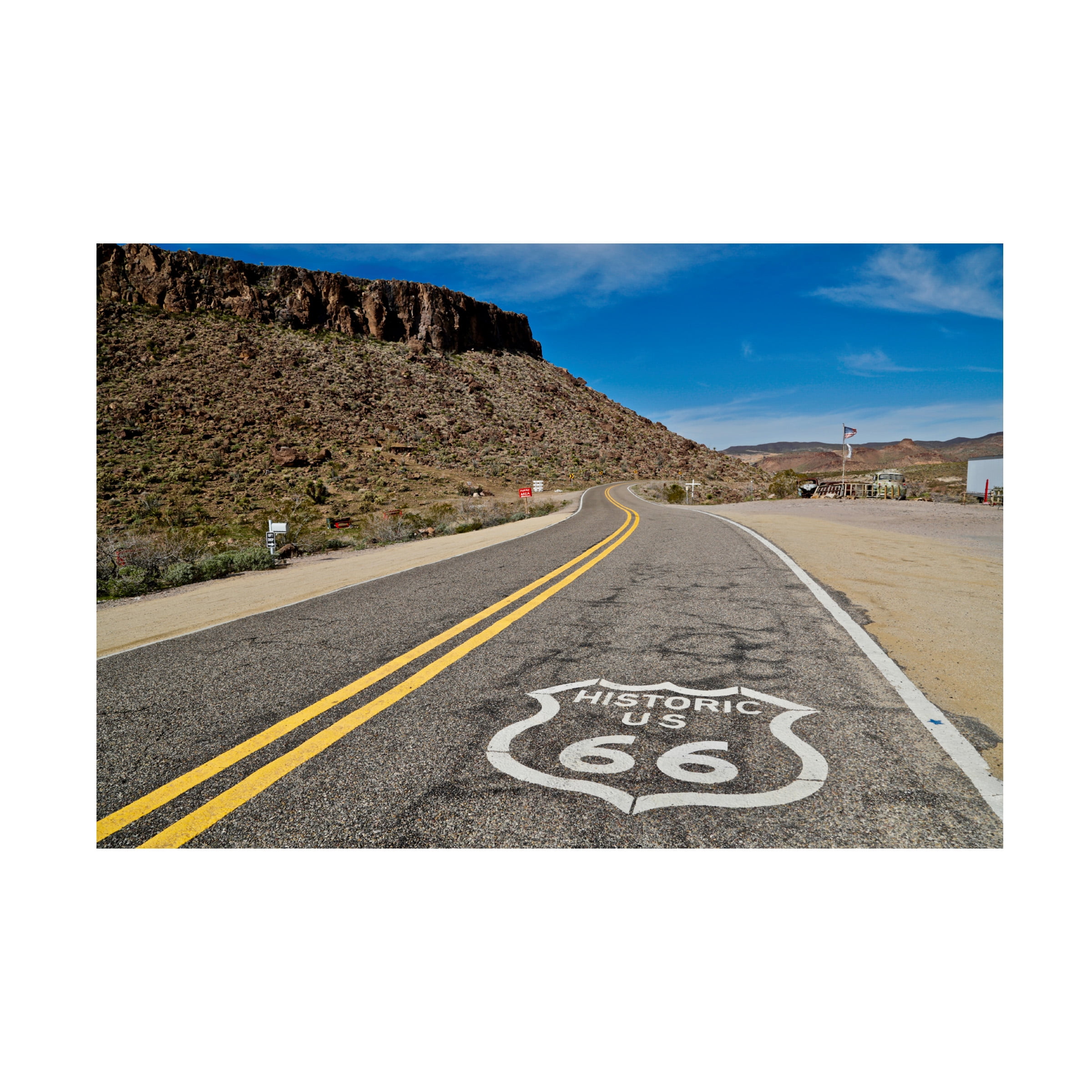 Susan Vizvary Photography 'Route66 Curved Road' Canvas Art - Walmart.com