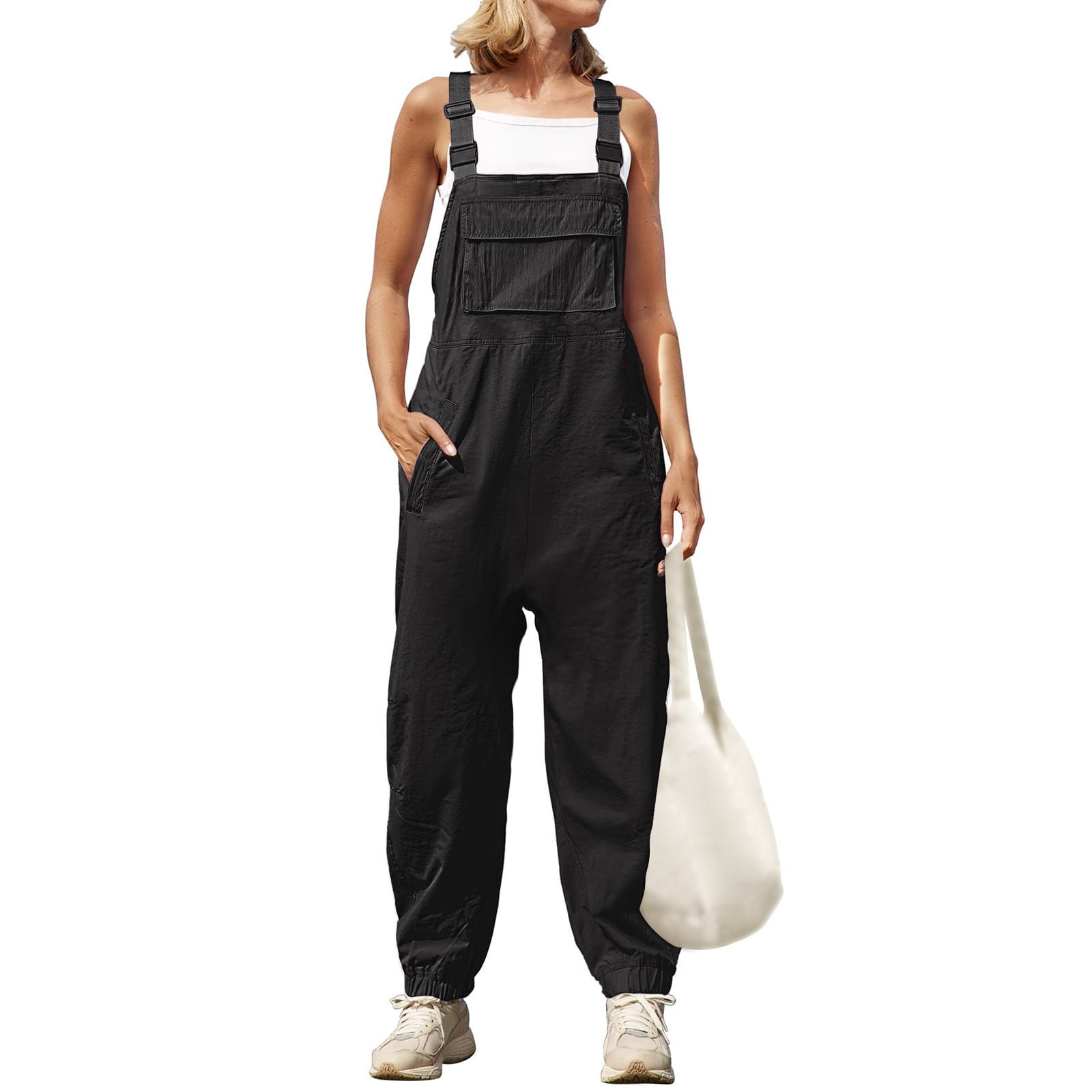 Susanny Linen Overalls for Women Loose Fit 2024 Summer Bib Overalls ...