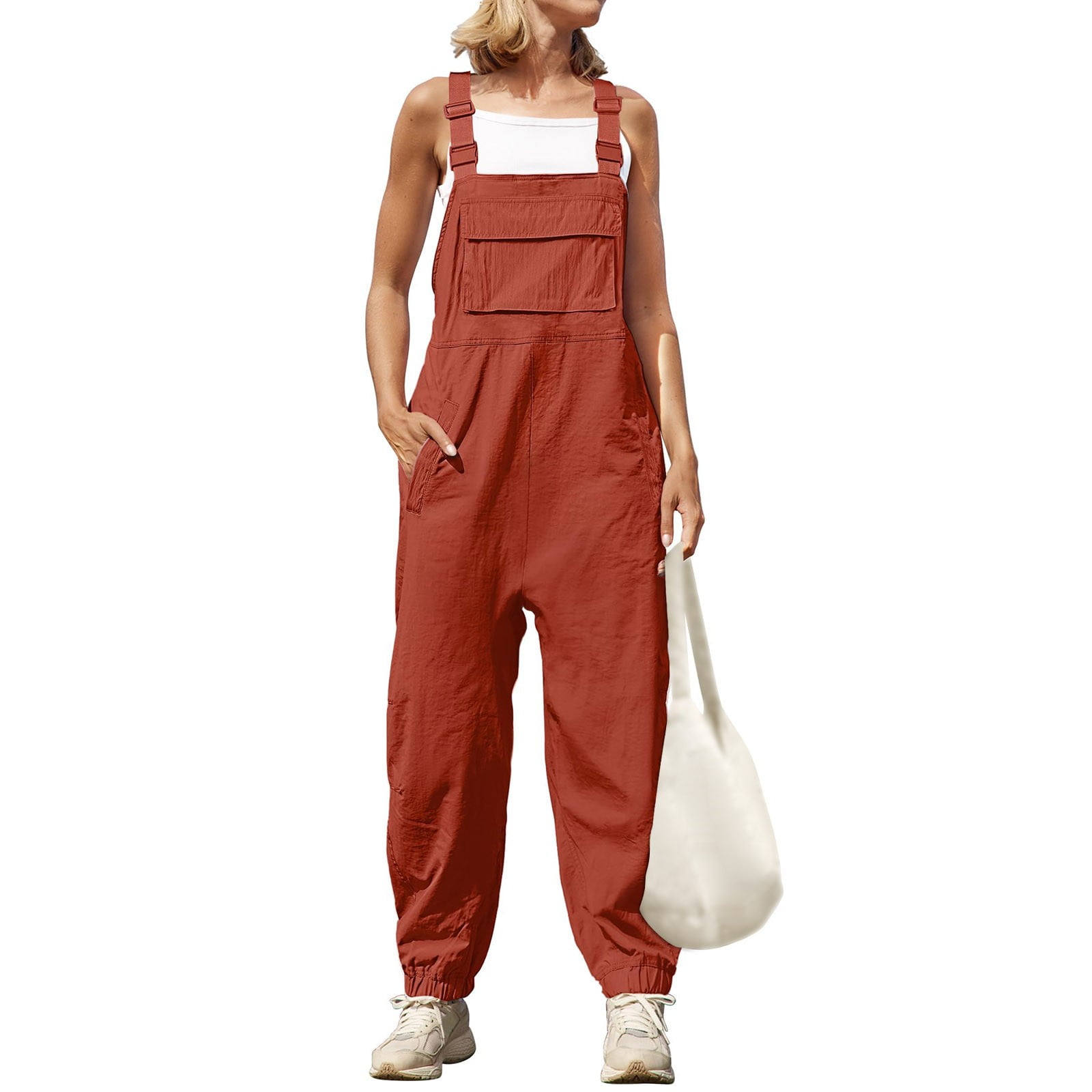 Susanny Linen Overalls for Women Loose Fit 2024 Summer Bib Overalls ...