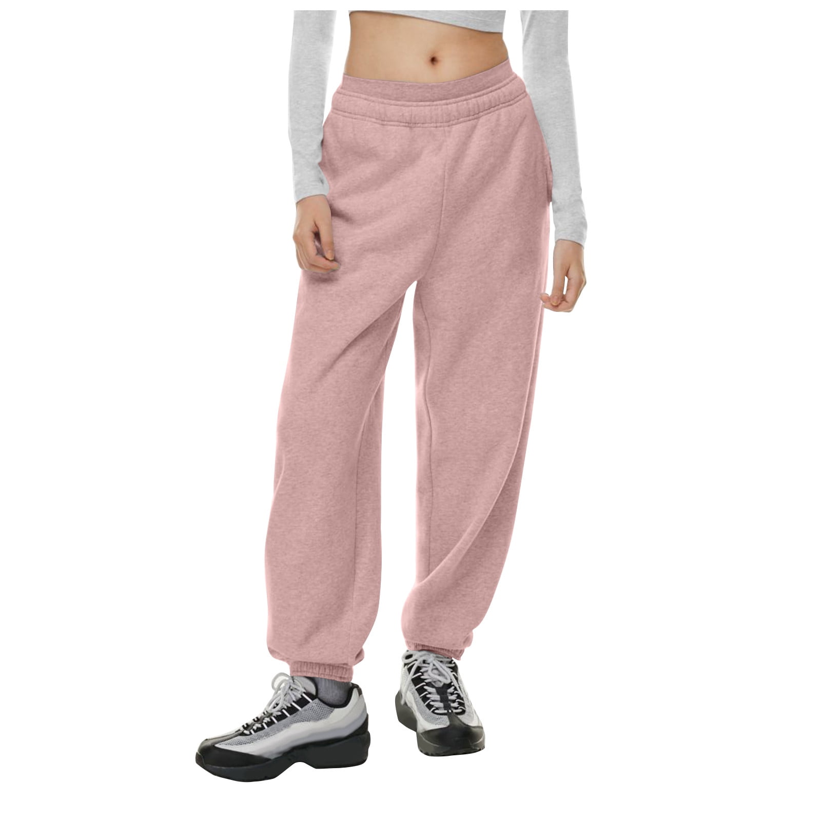 Susanny Petite Sweatpants for Women with Pockets Straight Leg High ...