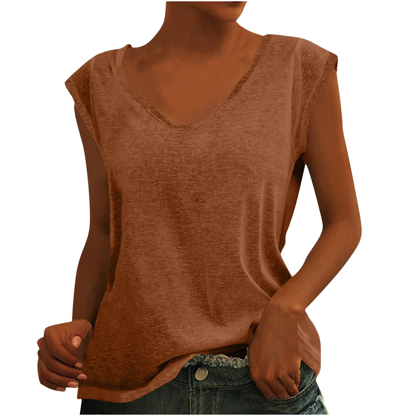 Customer reviews for Susanny Plus Size Tanks for Women Sleeveless Solid ...