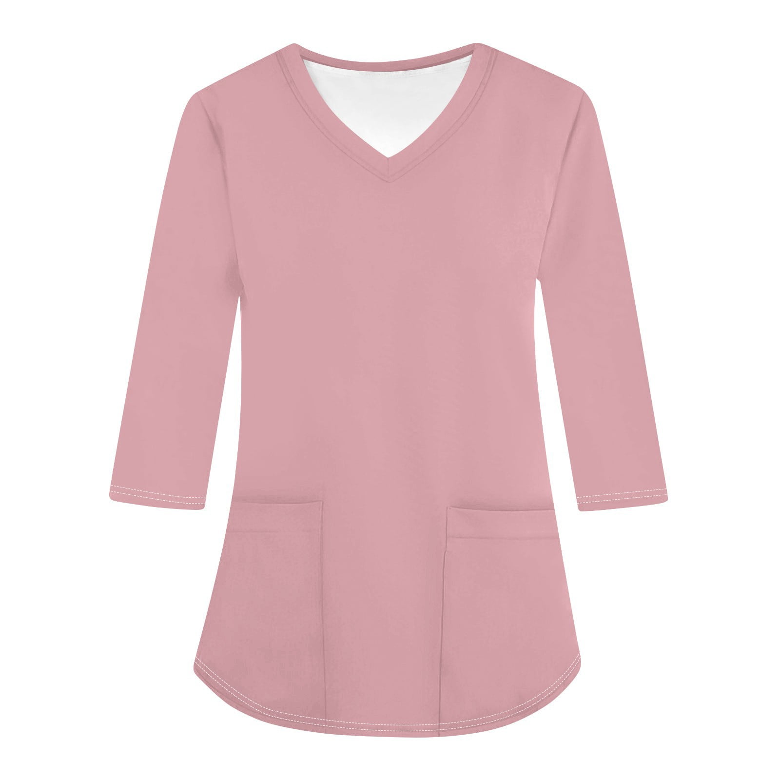 Susanny Scrub Tops Women 2024 V-Neck 3/4 Length Sleeve Nursing Top Soft ...