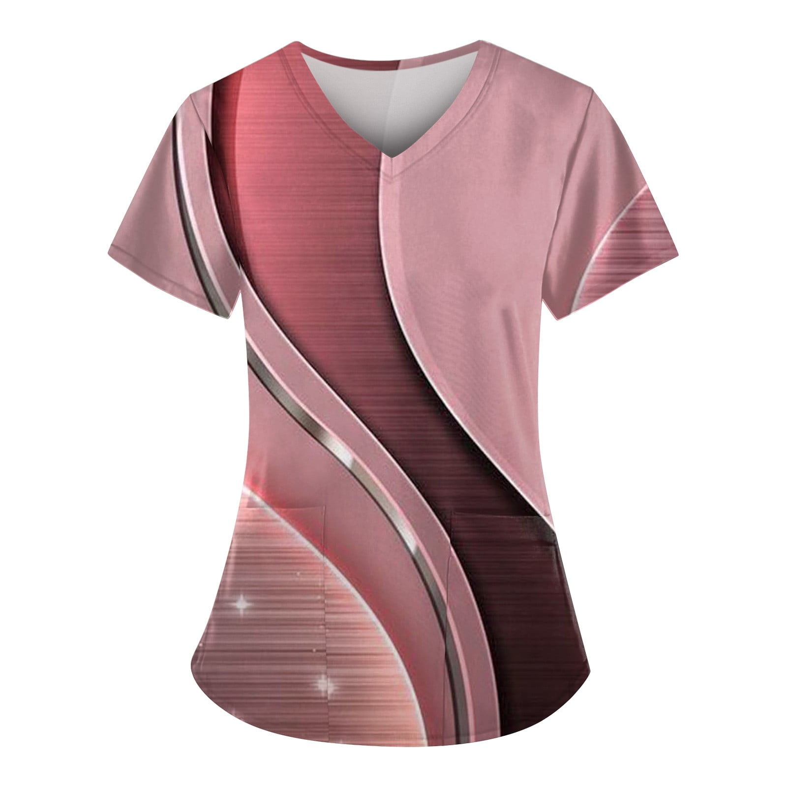 Susanny Scrubs For Women Graphic Nurse Uniform with Pockets Print Scrub ...