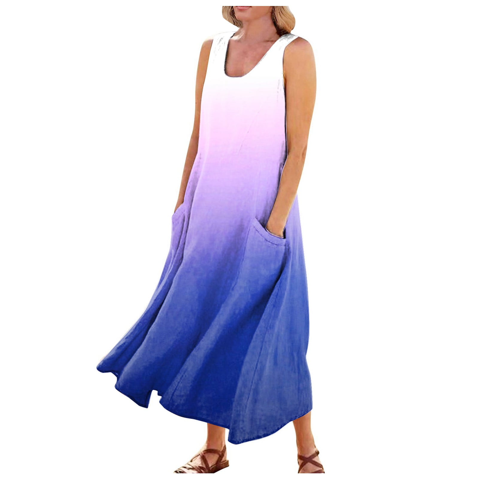 Susanny Women’S Dresses Floral Sleeveless Maxi Sundresses for Women ...