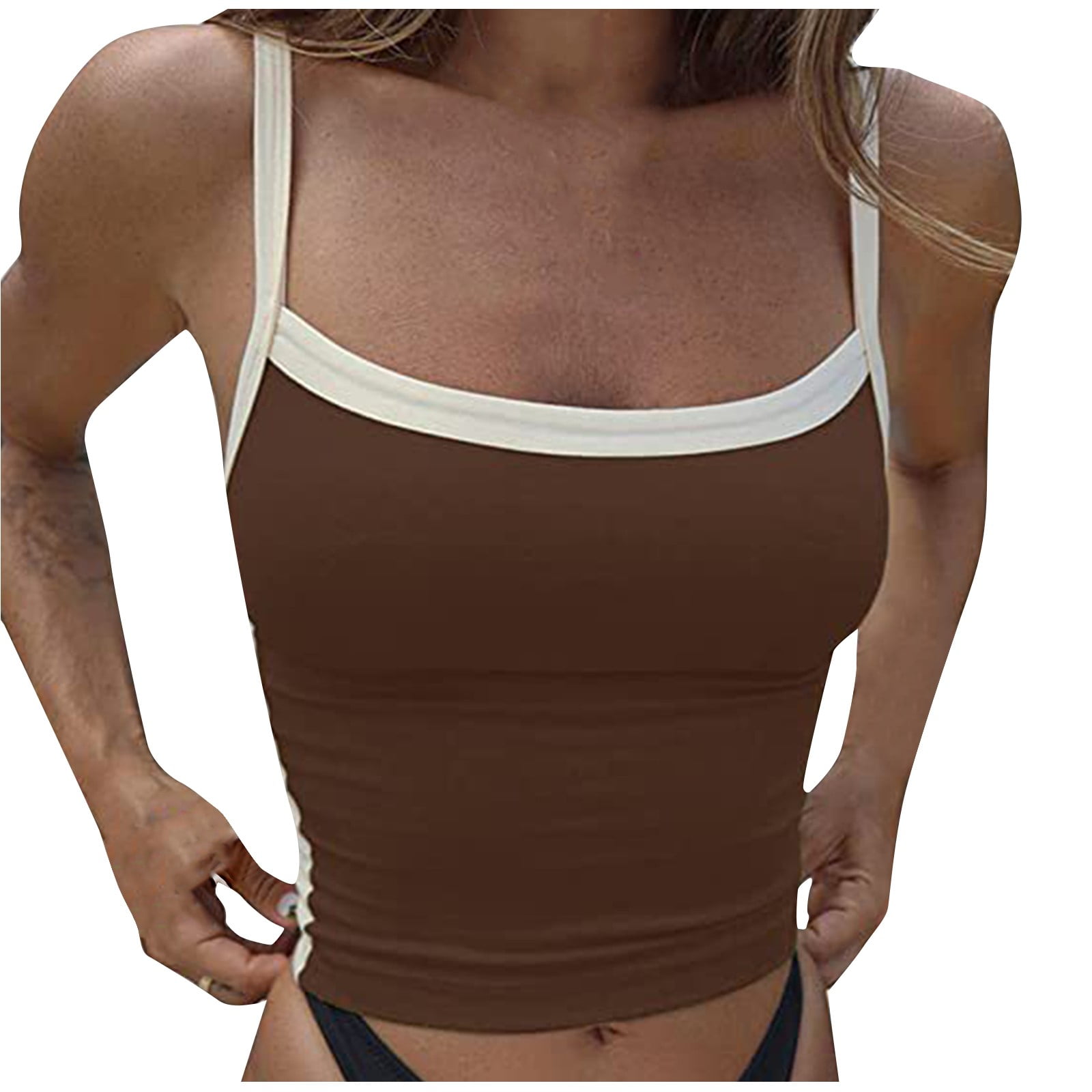 Susanny Women's Camisole Tank Tops Sleeveless Cami Slim Fitted Crop ...