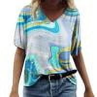 Susanny Women's Summer Work Blouses Graphic Short Sleeve Business ...