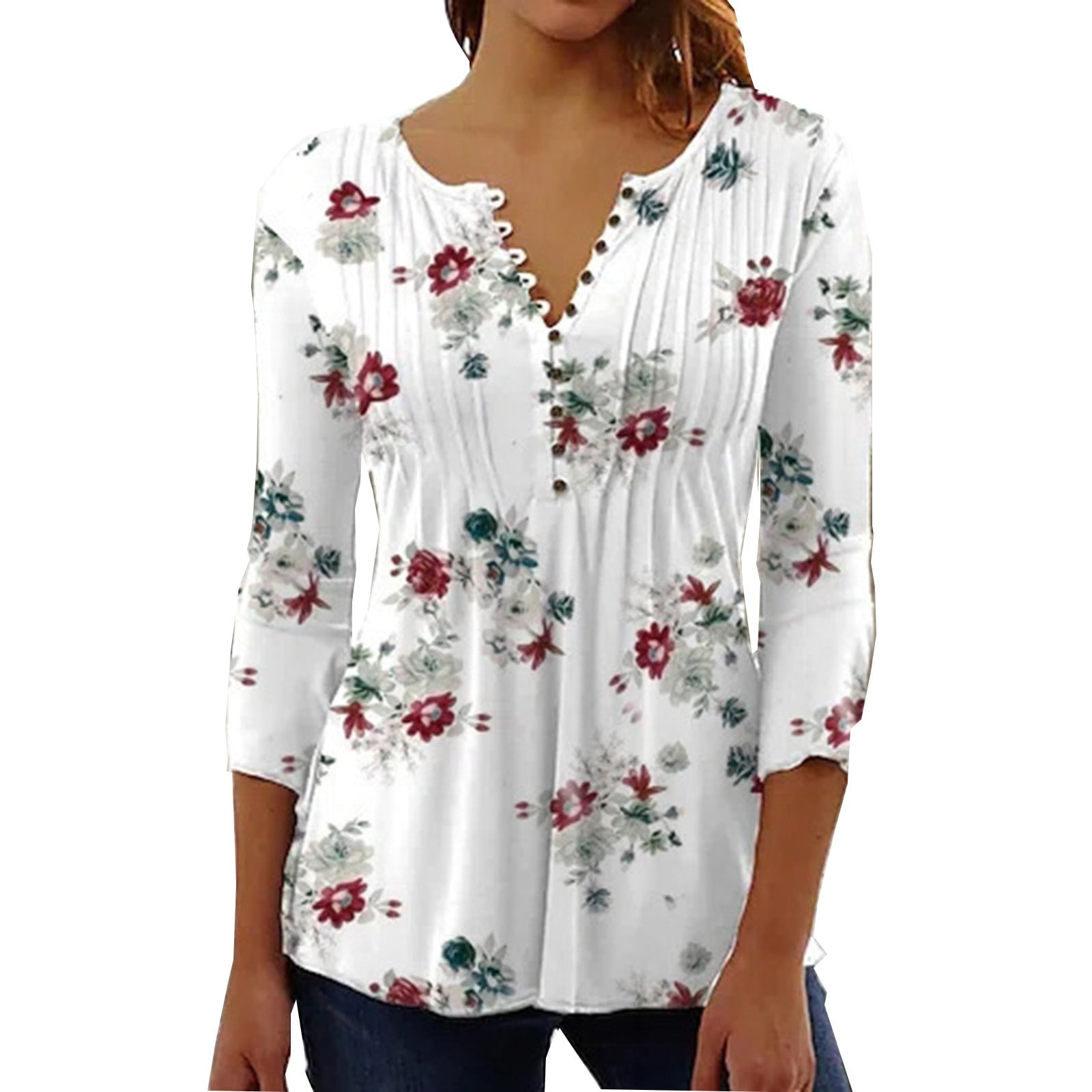 Susanny Women's Tunics That Hide Your Belly Flowy Floral Work Shirts or ...