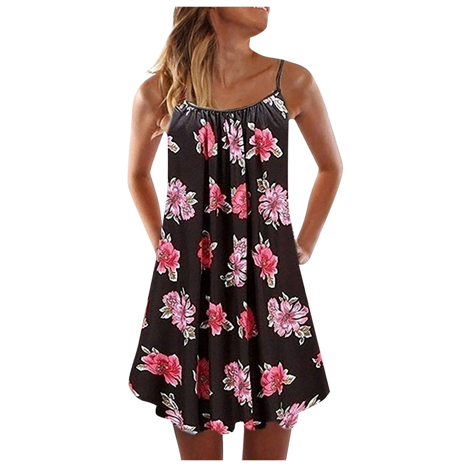 Susanny Womens Cute Summer Dresses for Wedding Guest Boho a Line Floral ...