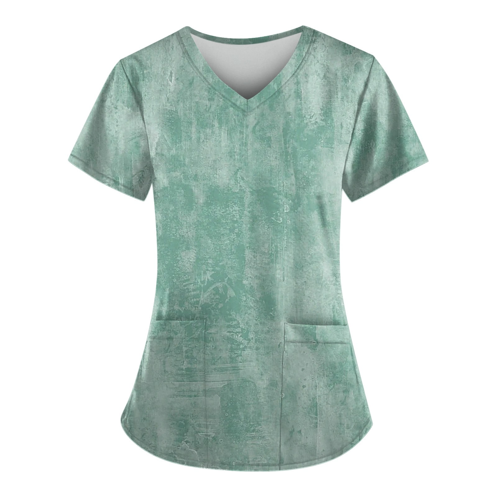 Susanny Womens Nursing Uniforms Scrubs Graphic Print with Pockets Short ...