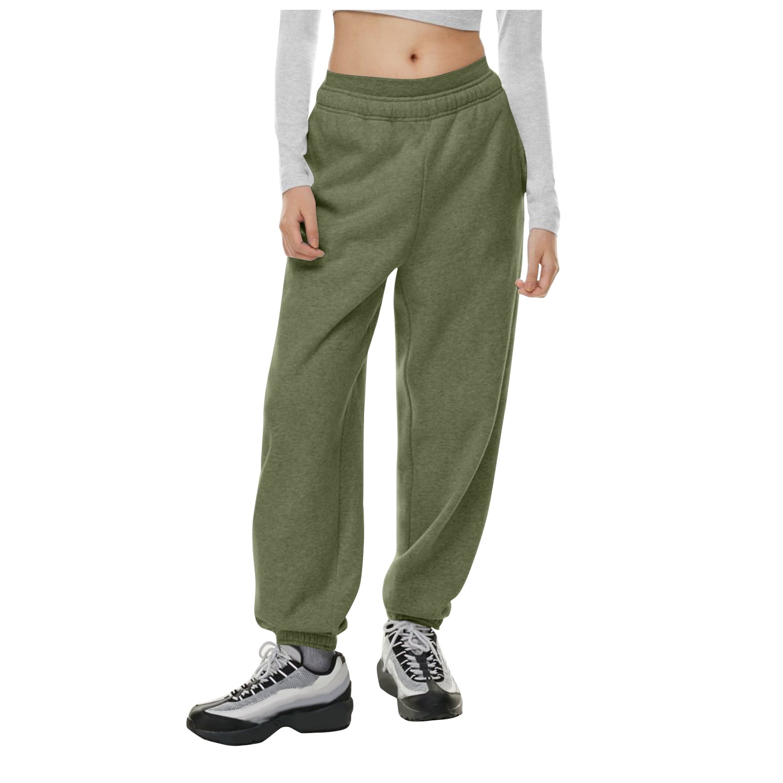 Susanny Womens Sweatpants Petite Straight Leg with Pockets High Waisted ...