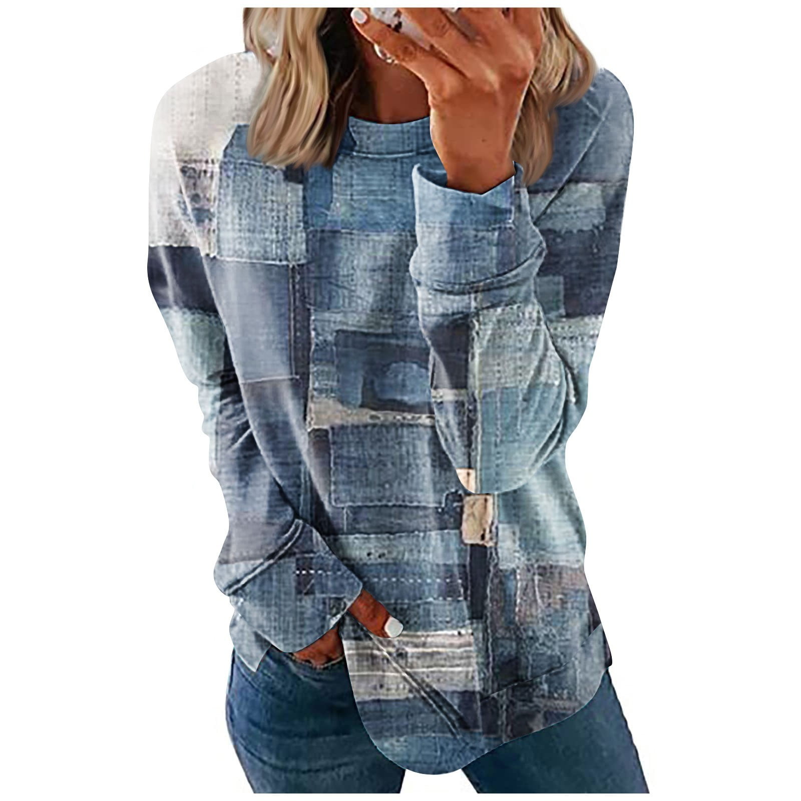 Susanny Womens Sweatshirts Plus Size Long Sleeve Pullover Crewneck ...
