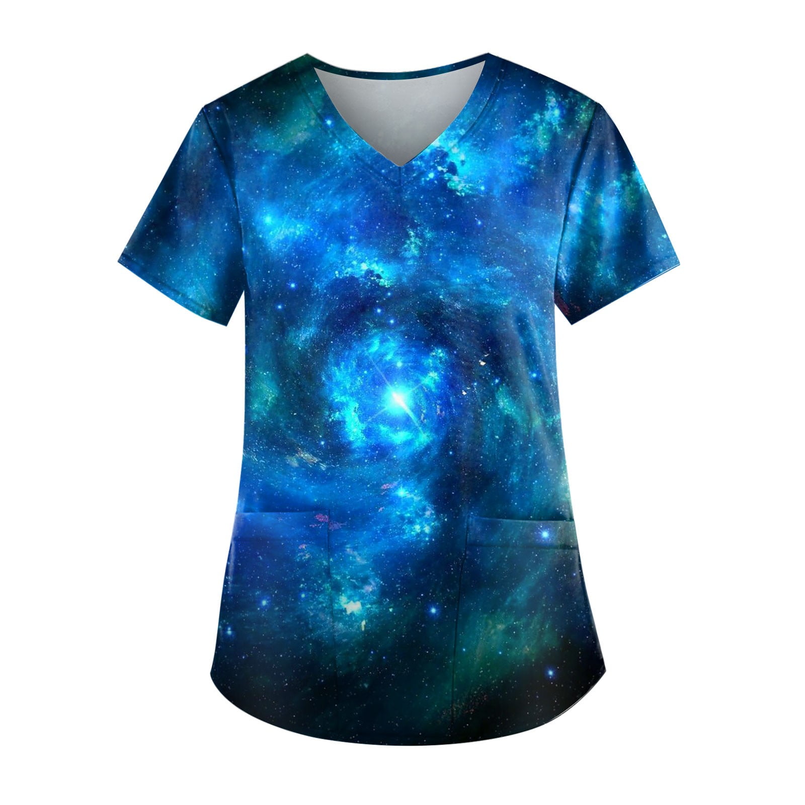 Susanny Womens Unisex Scrubs Graphic Graphic Short Sleeve Nurse Uniform ...