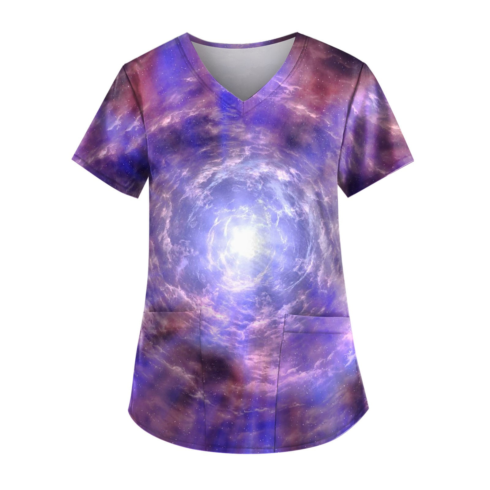 Susanny Womens Unisex Scrubs Graphic with Pockets Graphic Nurse Uniform ...