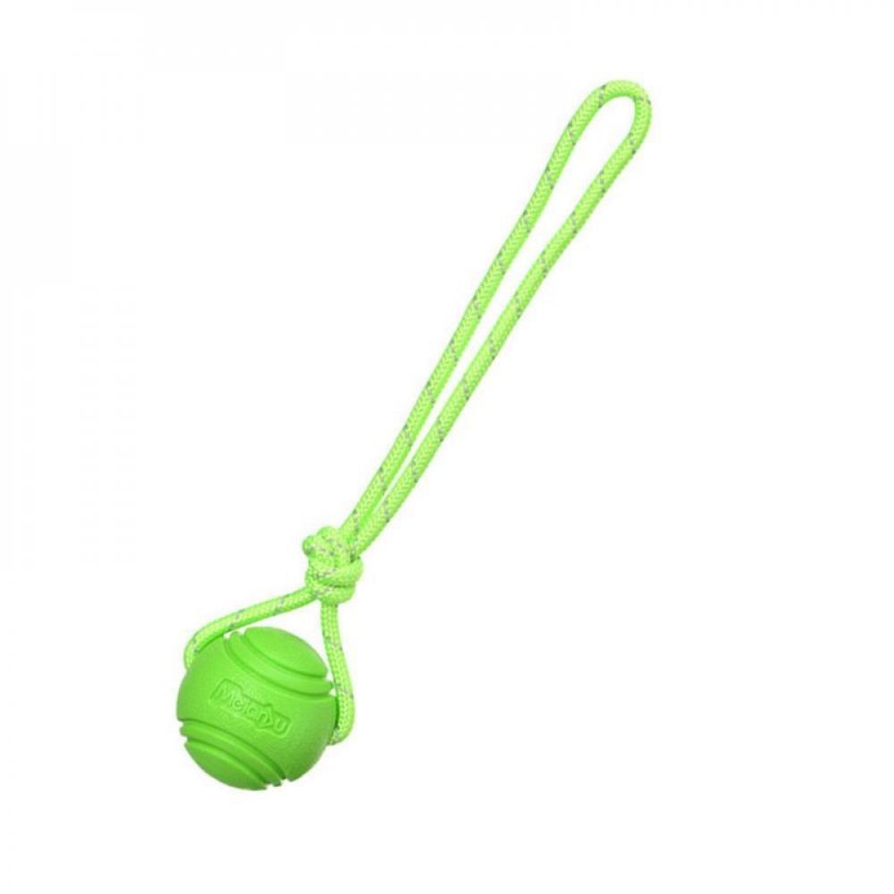 Susenc Dog Training Ball On a Rope,Natural Rubber Playing,Chewing Solid ...