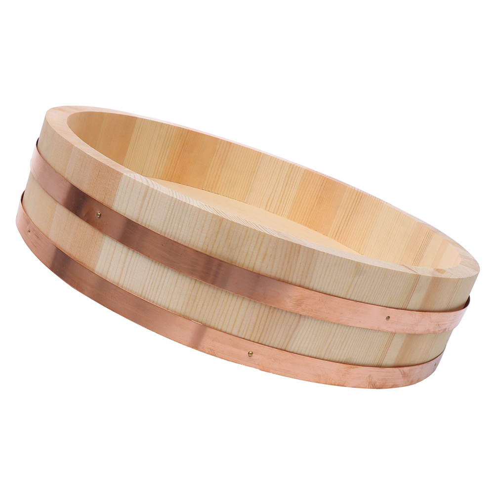 Sushi Bibimbap Wooden Barrel Cereal Container Korean Rice Mixing Bucket ...