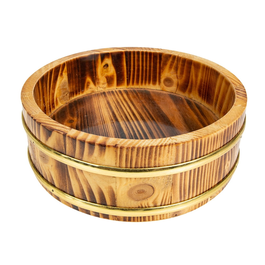 Sushi Bucket Round Manual Tablescape Decor Tabletop Cooking Wood ...