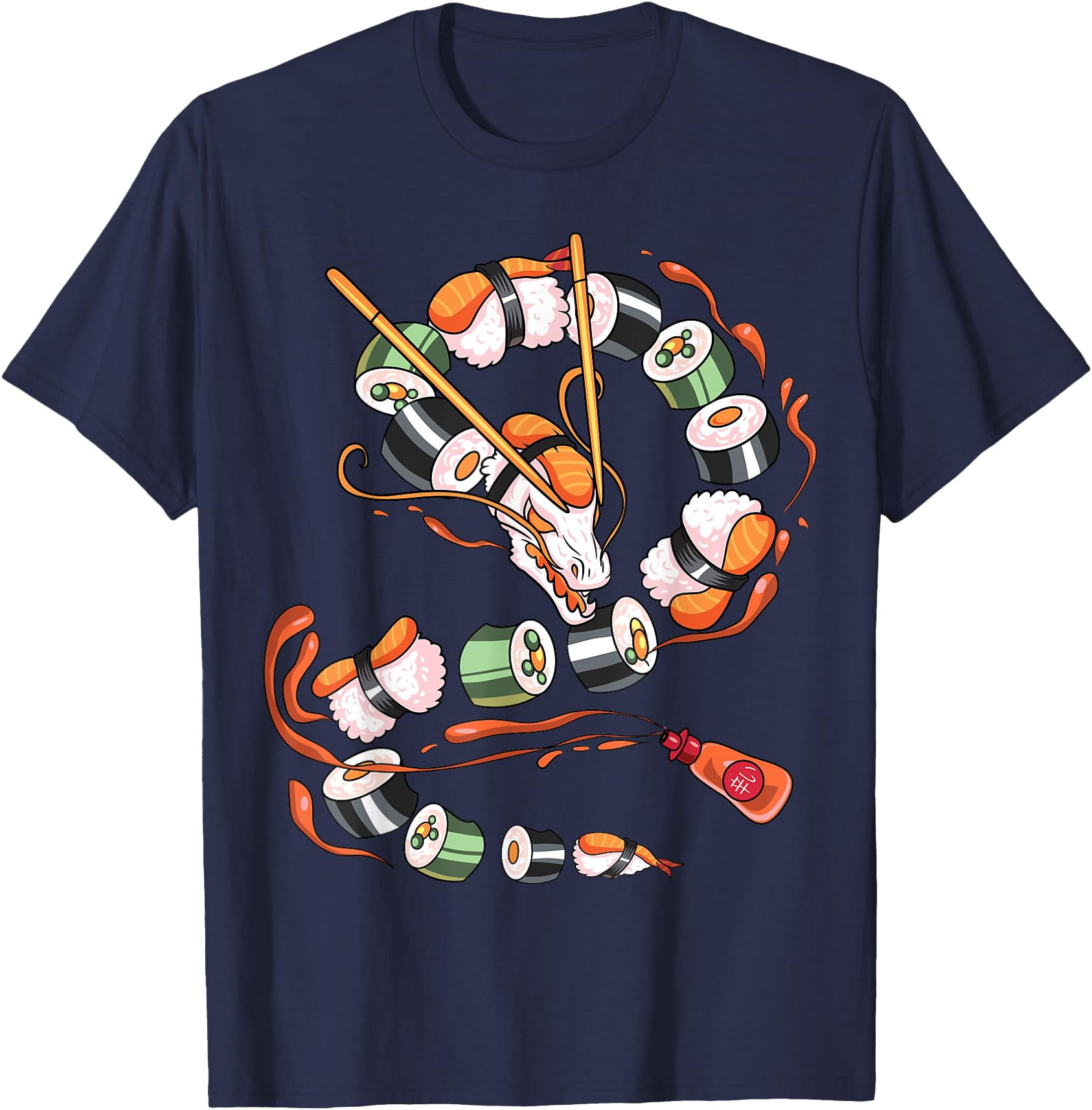 Sushi Dragon Roll Japanese Food Kawaii Dragon Anime Softstyle Unisex T ...