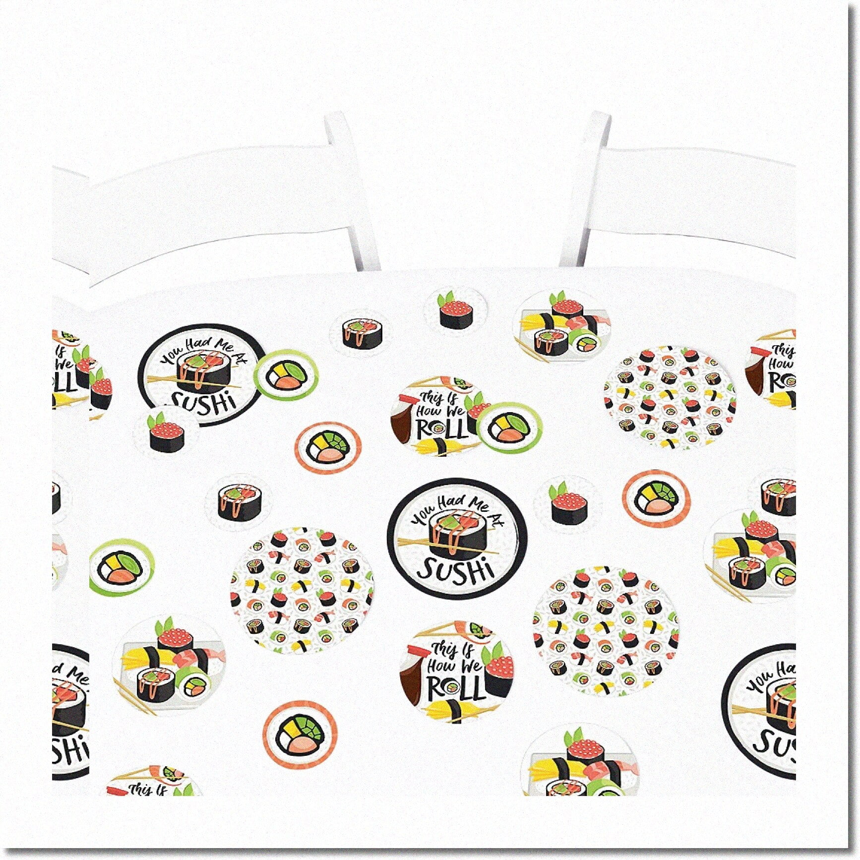 Sushi Fiesta Mega Confetti - 27 Vibrant Circle Party Decorations ...