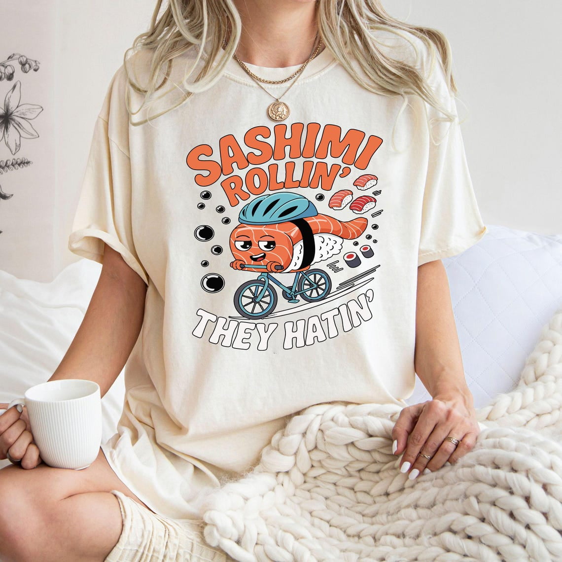 Sushi Gangster Shirt, Sashimi Rollin They Hatin Shirt, Gangsta Rap ...