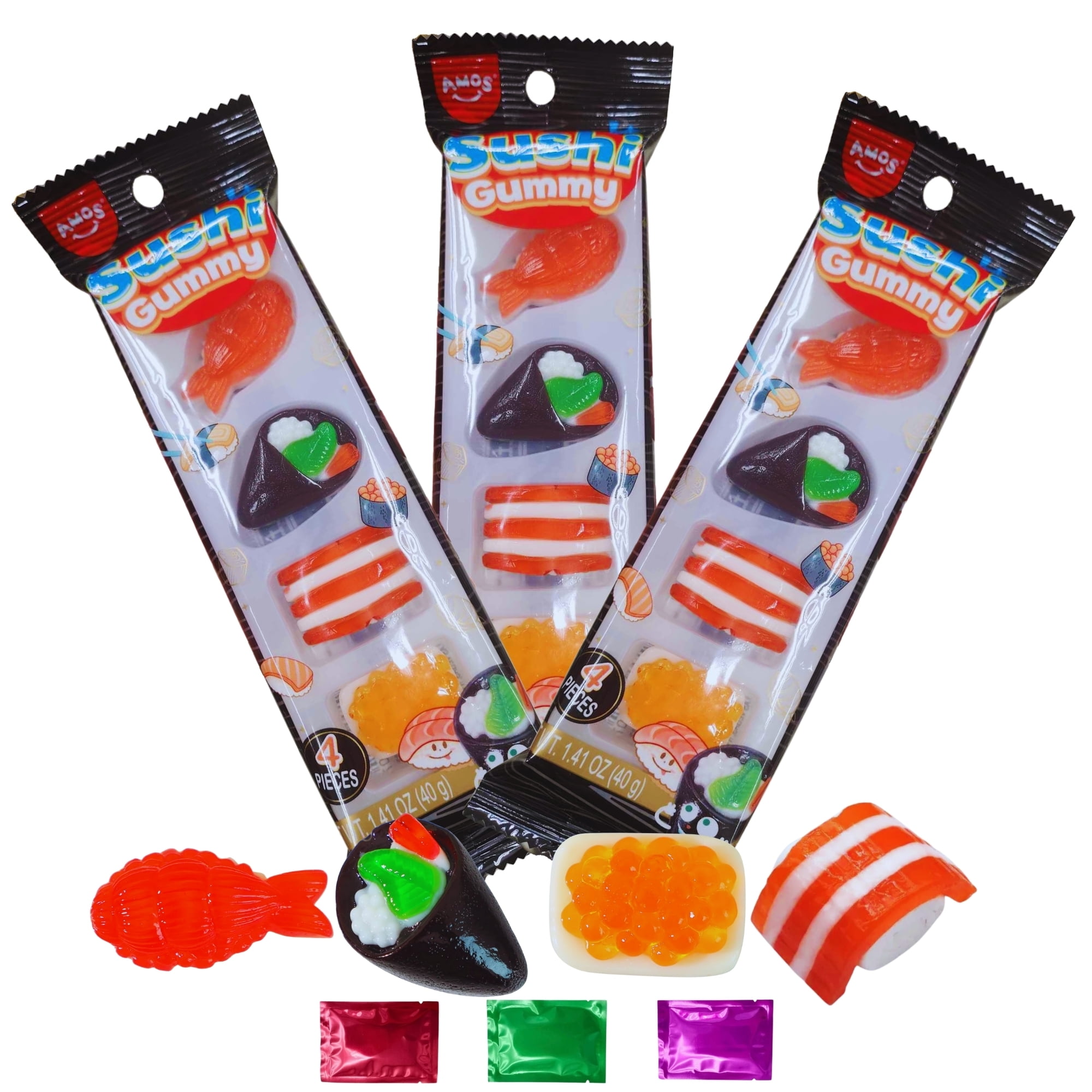 Sushi Gummy Candy, Assorted Sushi Gummies Japanese Fruit Chewy Treat ...