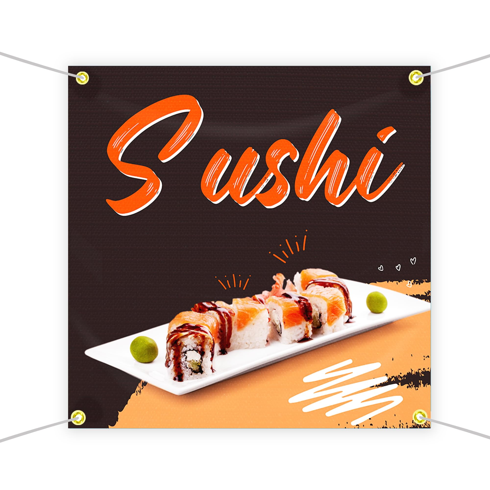Sushi Large Banners and Signs for Outdoor by DreamController-Polyester ...