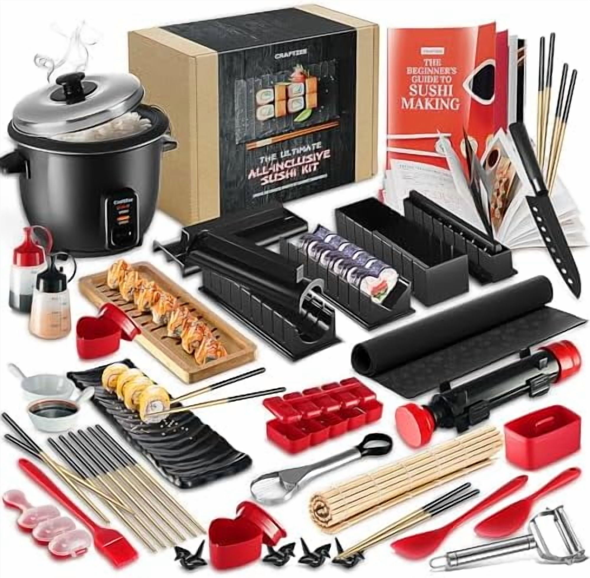 Sushi Making Kit - Complete Sushi Maker Kit with Bazooka Roller, Rice ...