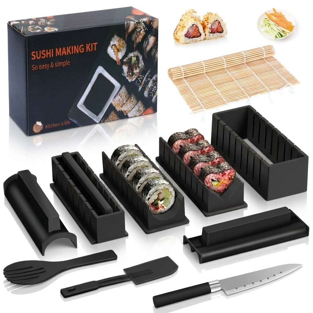 Sushi Making Kit Deluxe Edition Complete Sushi Maker Kit 12PCS Home ...