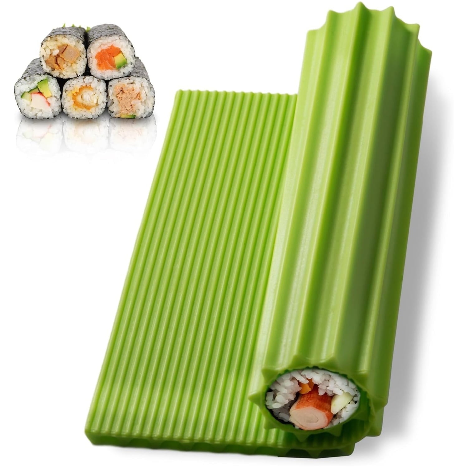 Sushi Making Kit, Silicone Sushi Mat, Non Stick Sushi Rolling Mat ...