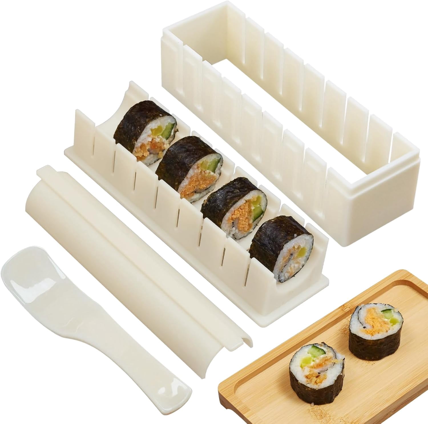 Sushi Making Kit with Molds and Roller, DIY Sushi Tool Set for Home Use ...
