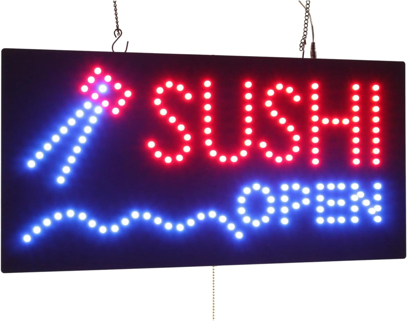 Sushi Open Sign, 24"x12", 60x30cm, TOPKING, LED, Neon, Florescent ...