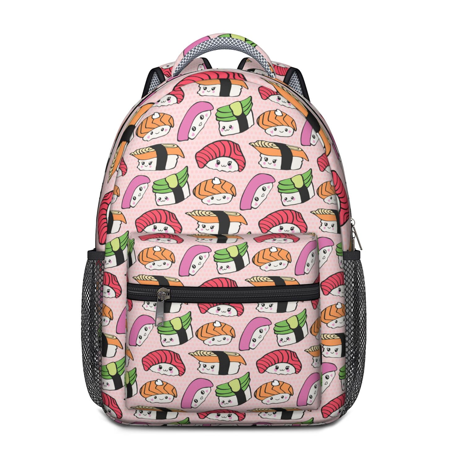Sushi Party Theme Backpack with Japanese Food Sushi Roll Print for ...