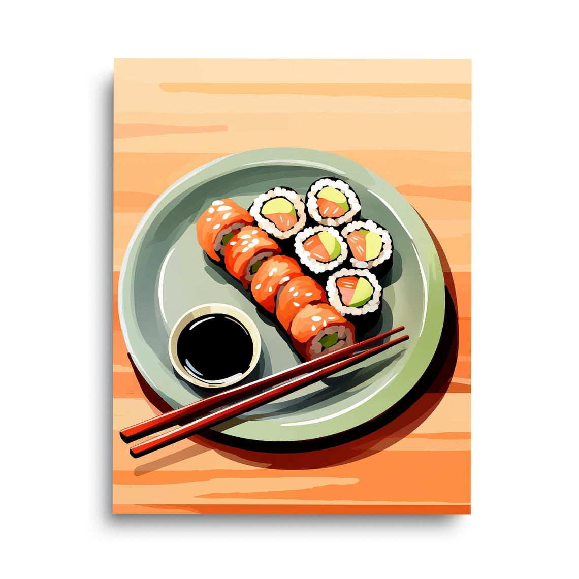Sushi Print, Japanese Kitchen Wall Art, Tokyo Food Decor, Asian Cuisine ...