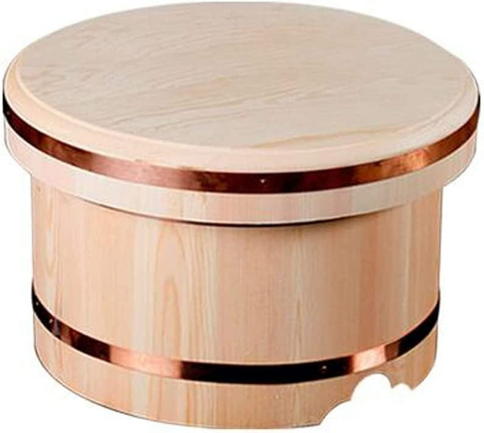 Sushi Rice Mixing Bucket, White Wooden Phnom Penh Rice Pot Insulated ...